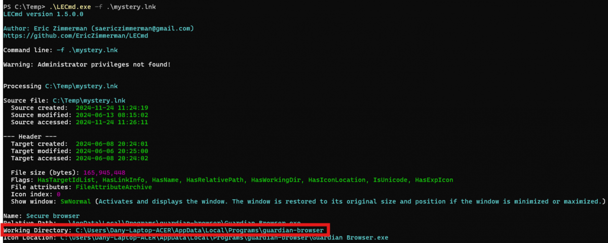 Analysing LNK Files: A Comprehensive Approach – Art Of Cyber